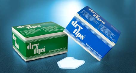 Dry Tips, Large, blå, æske med 50 stk.